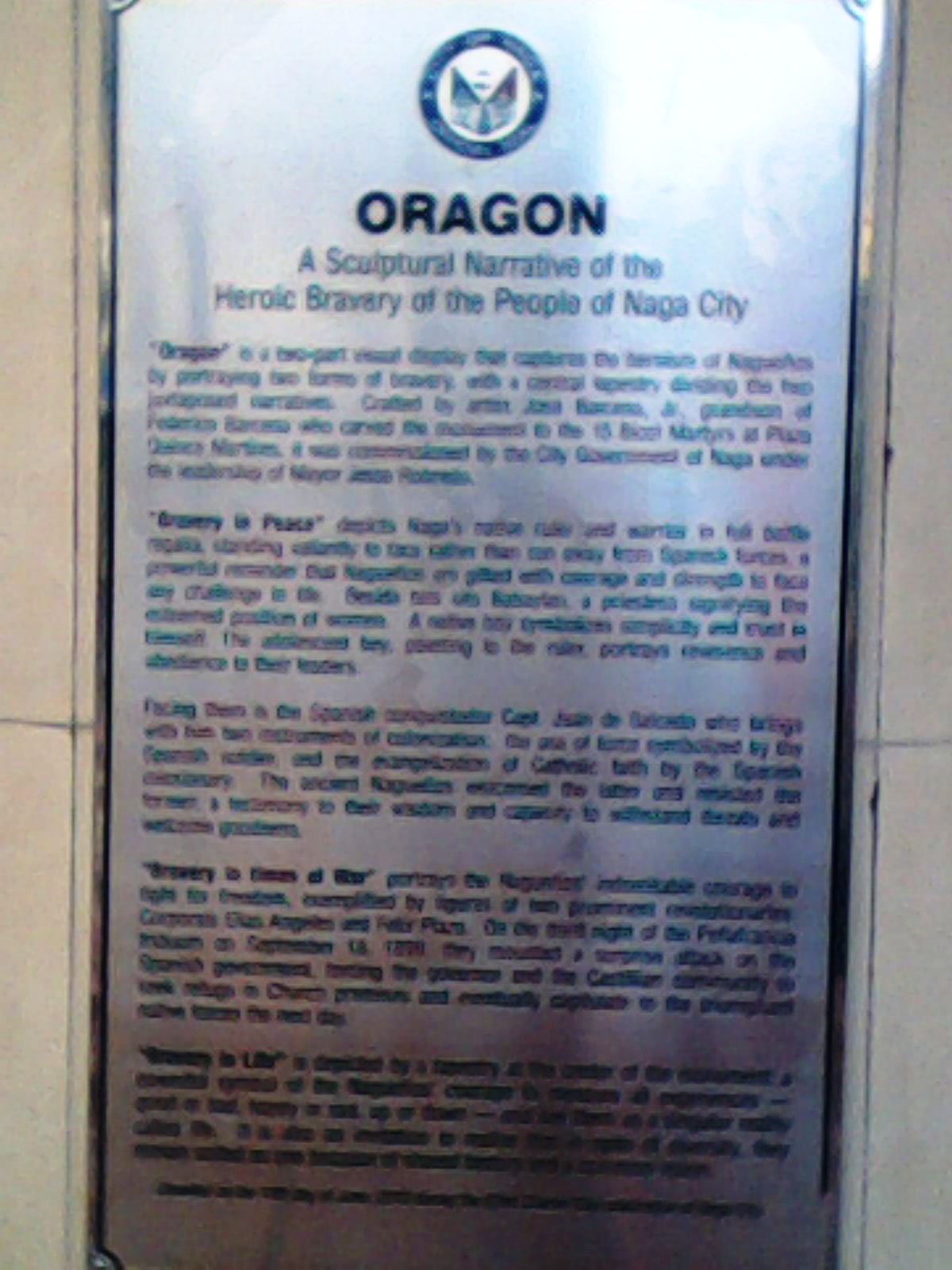 Oragon monument - Naga City