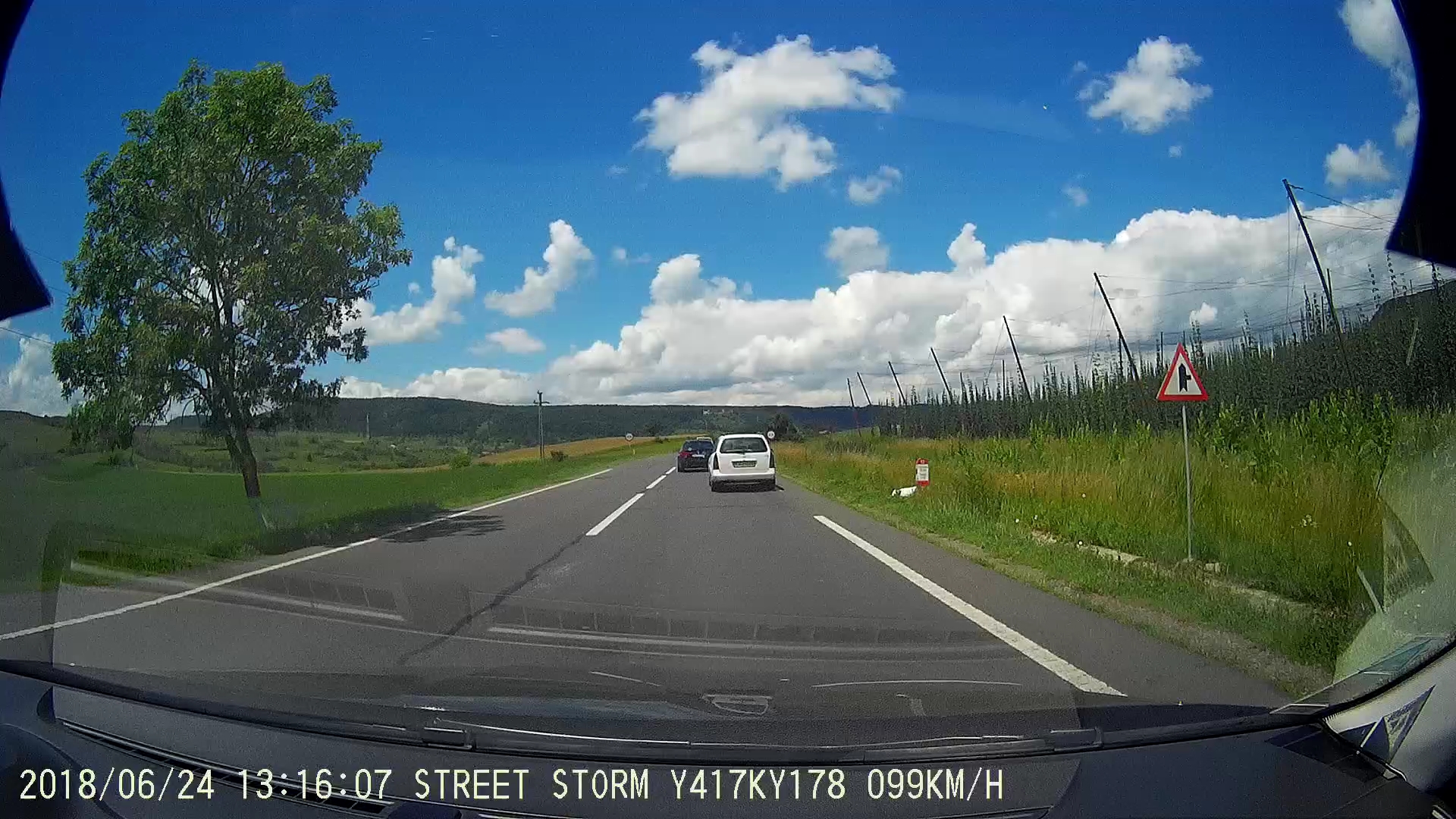 Kilometer pole 93 km