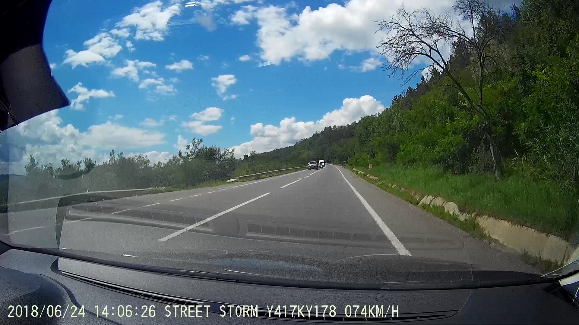 Kilometer pole 148 km
