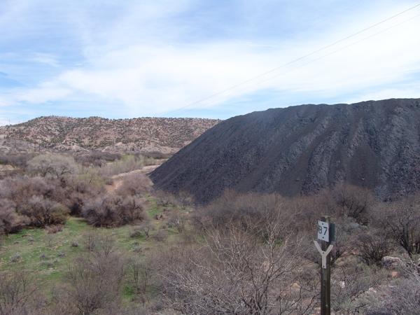 Huge copper slag pile - Clarkdale, Arizona