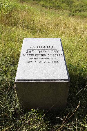 24th Indiana Infantry Position Marker - Vicksburg, Mississippi