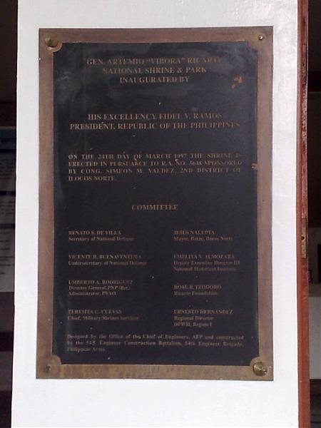 Ricarte National Shrine - Batac City