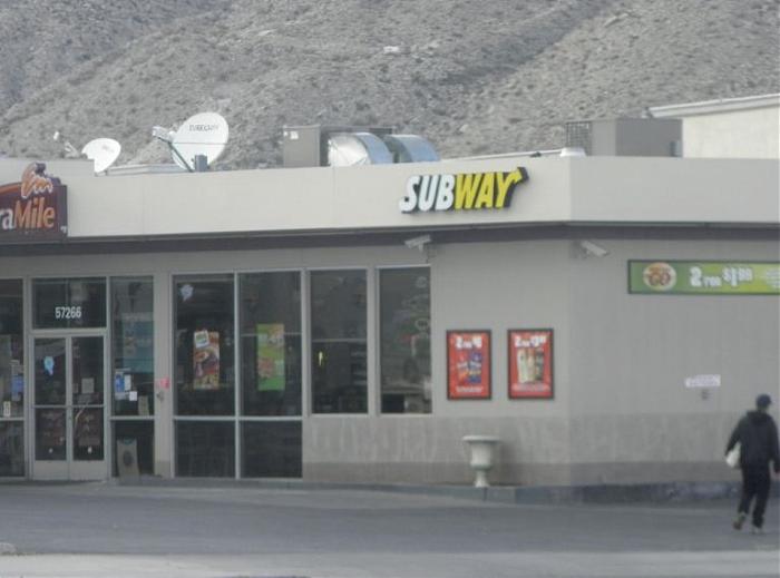 Subway in Chevron - Yucca Valley, California