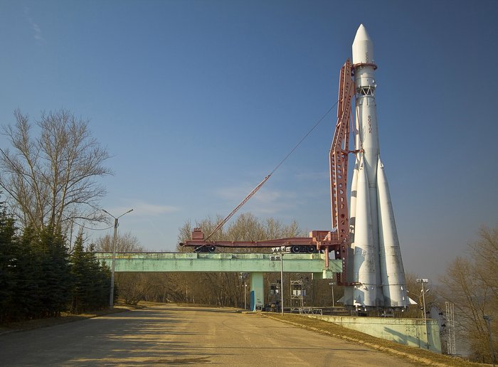 Russian space rocket R-7 "Vostok", monument - Kaluga