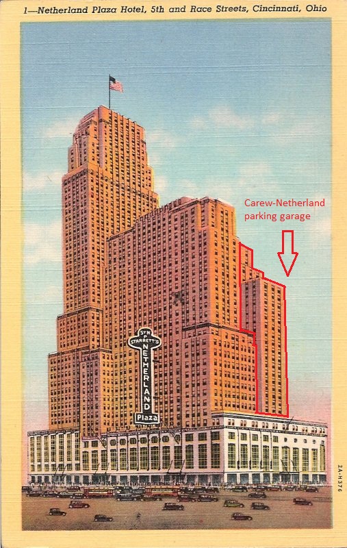 Location of Wabash-Harrison Garage(Carew-Netherland Parking Garage ...