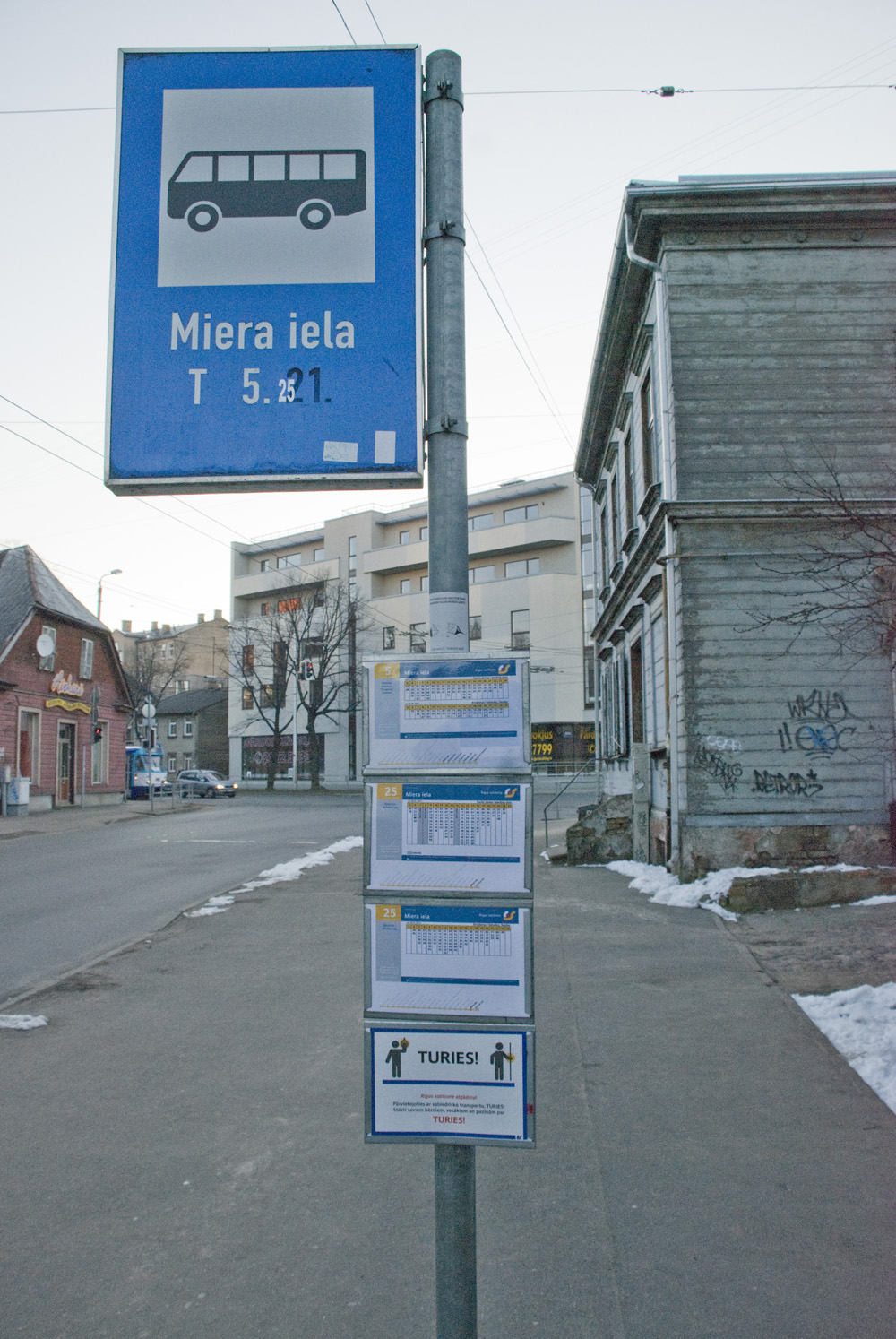 Trolleybus stop "Miera iela" - Riga