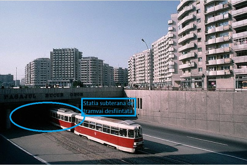 Metrorex. Staţia Obor (M1)(1989)(Fosta statie de tramvai subterana ...