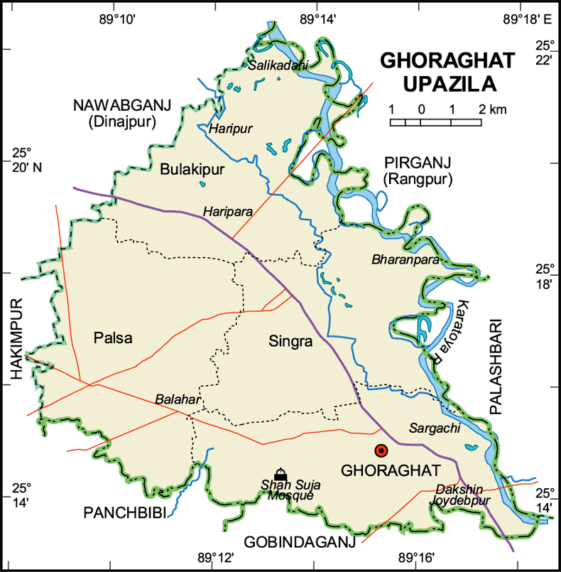 Ghoraghat Upazila HQ | township, fourth-level administrative division ...