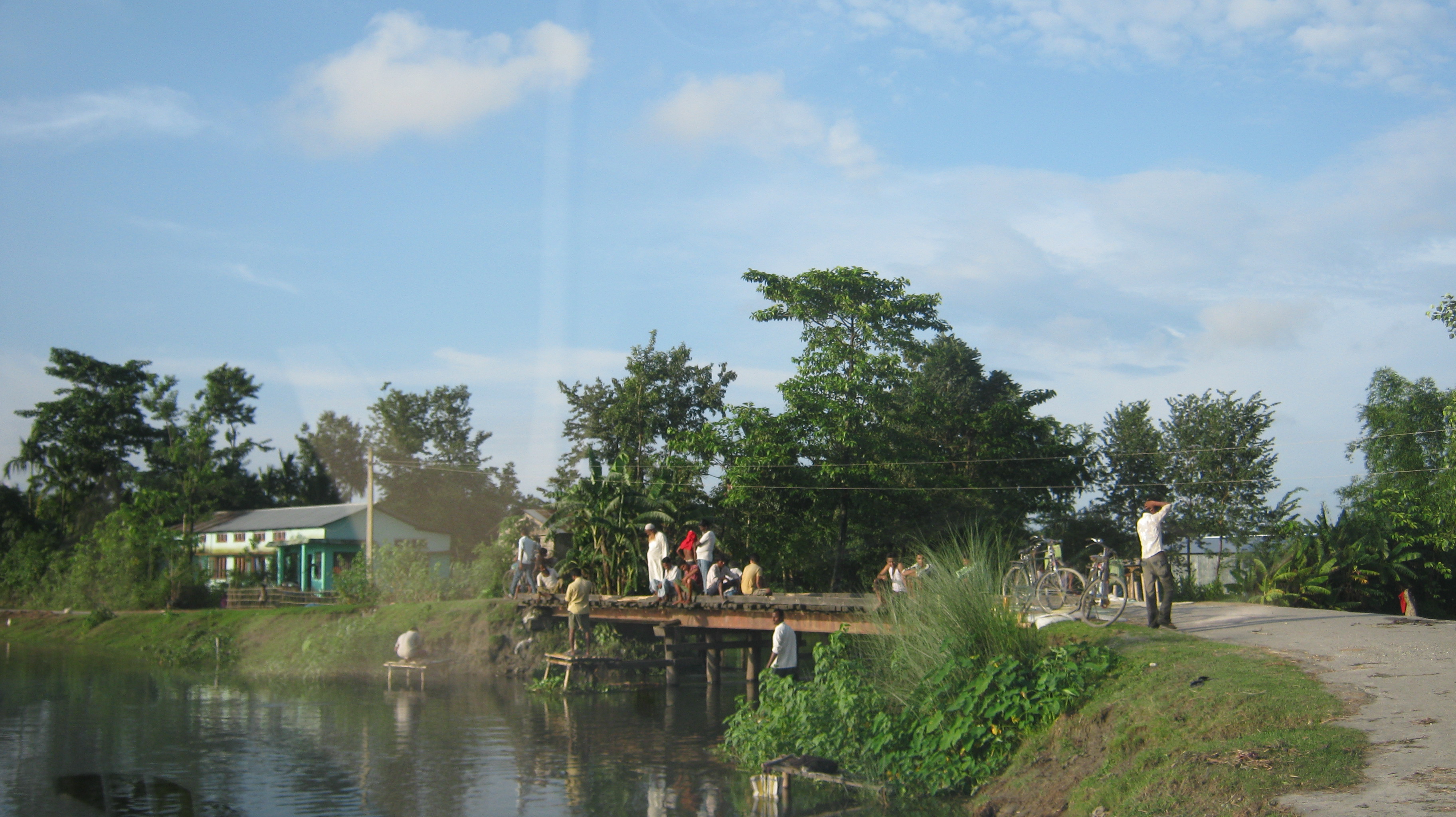 Uttor Jakhli Bill Wooden Bridge - Jakhli Bill Pathar (North)- Village