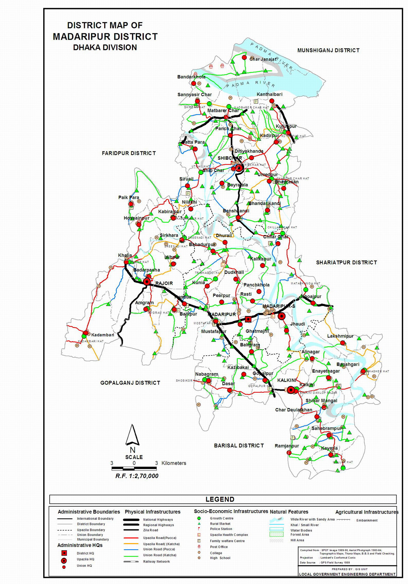 Madaripur District Town | third-level administrative division, town ...