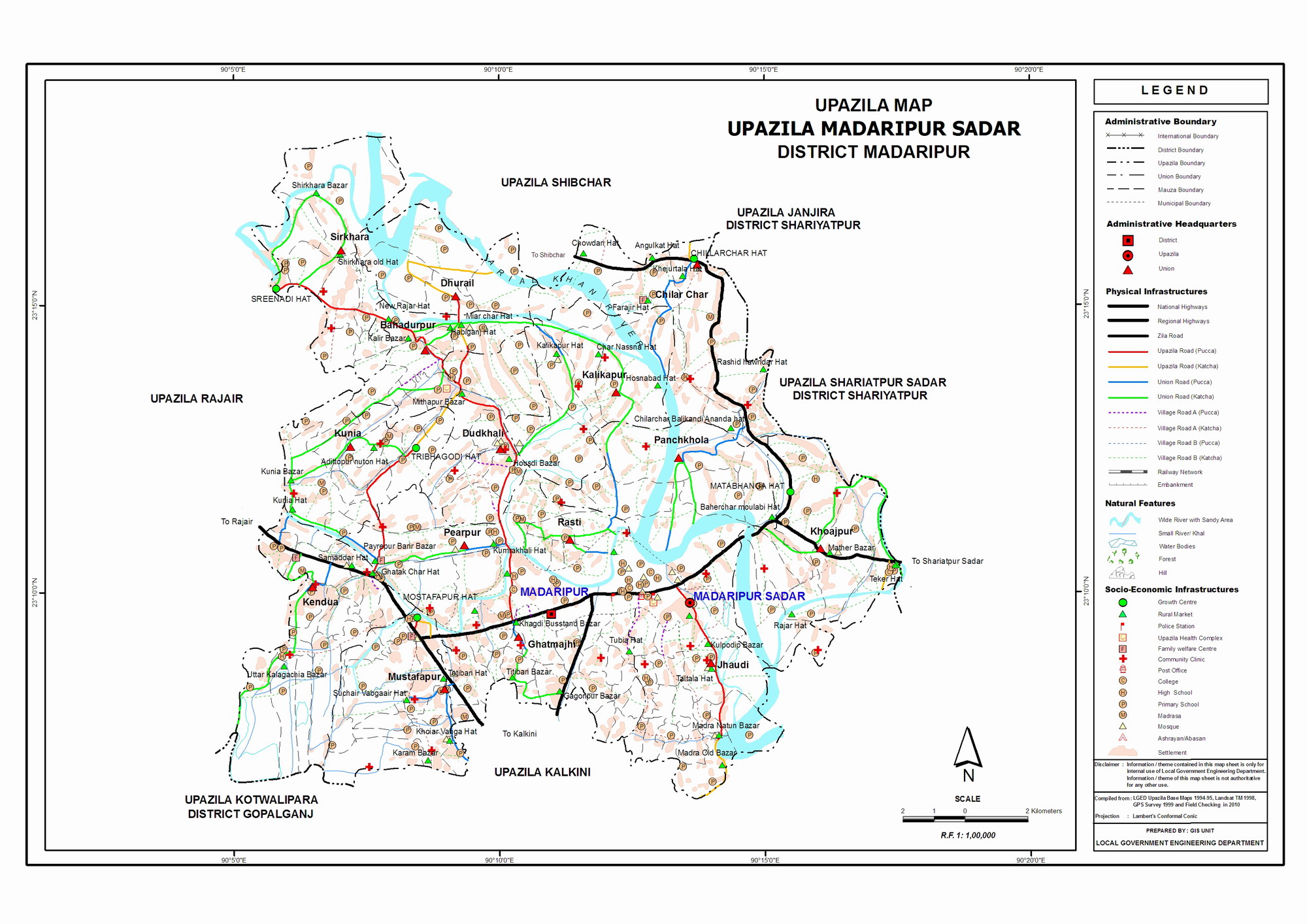 Madaripur District Town | third-level administrative division, town ...