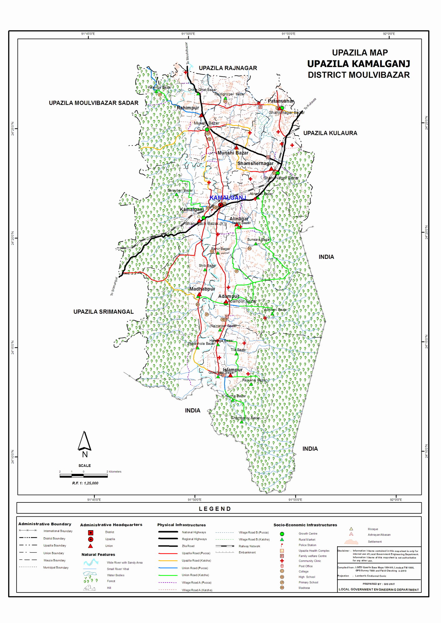 Kamalganj Upazila HQ | township, subdistrict, fourth-level ...