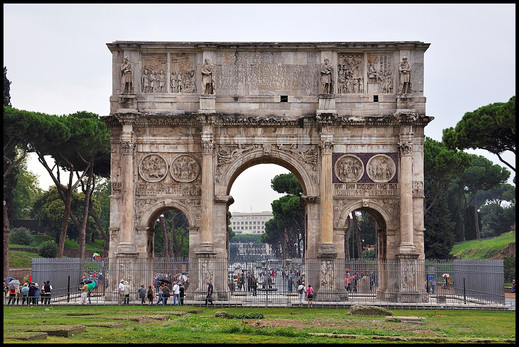 Arc de Constantin - Rome | arc (architecture), monument, lieu avec une ...
