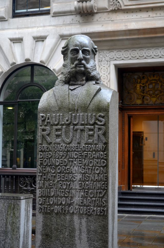 Statue of Paul Julius Reuter - London
