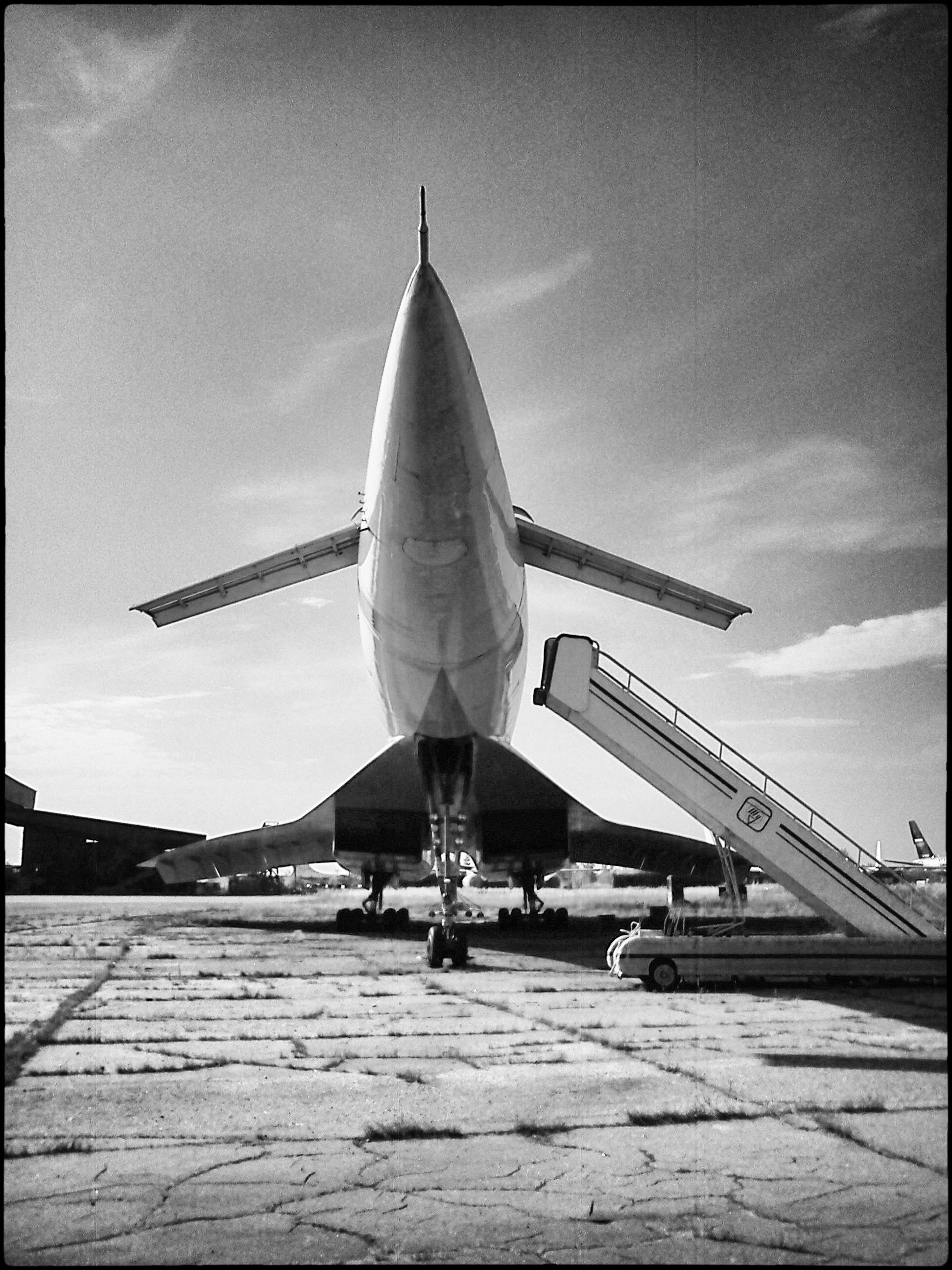 SST Tupolev Tu-144D (77115) aircraft on display - Zhukovsky