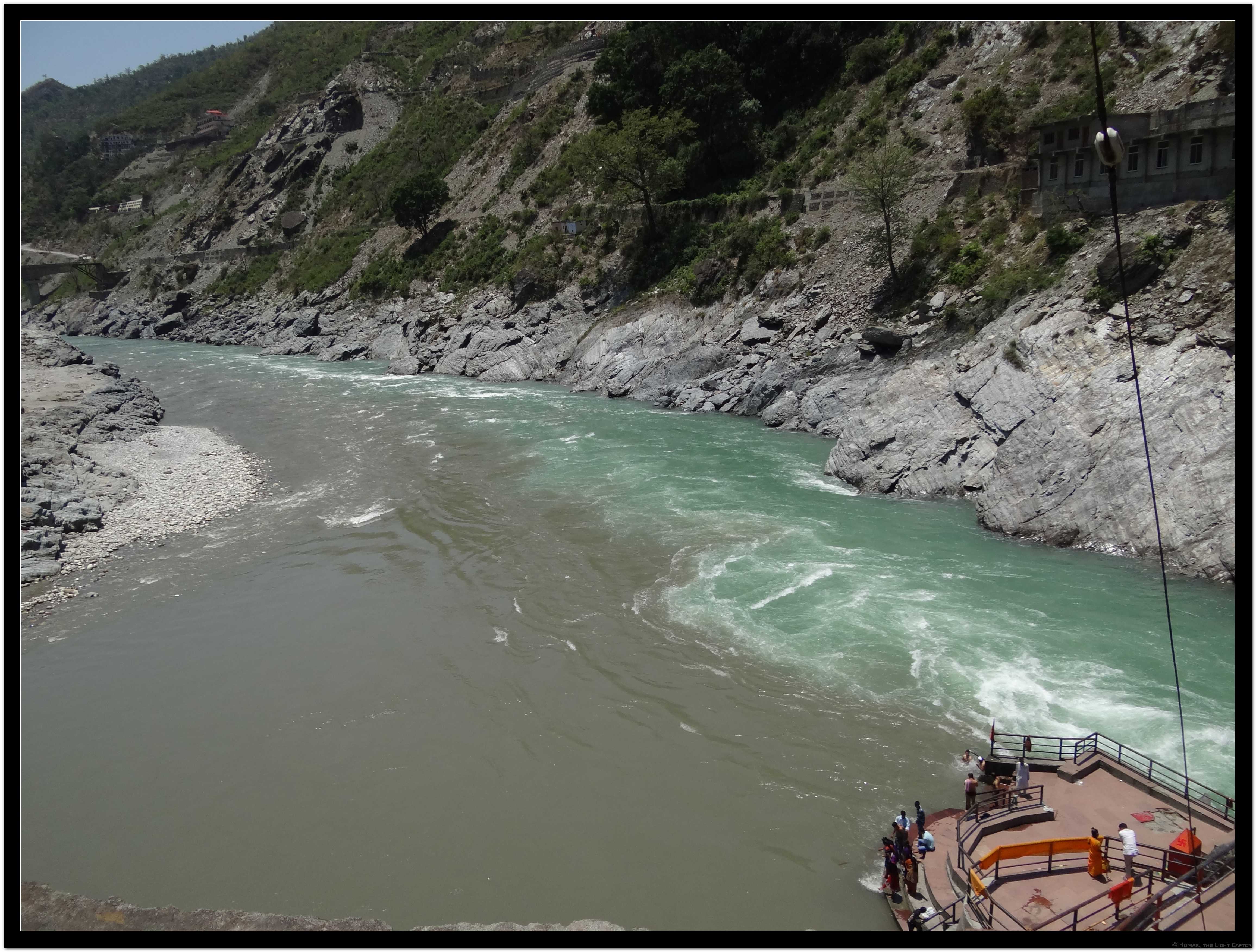 Confluence of Alaknanda & Bhagirati - Devprayag