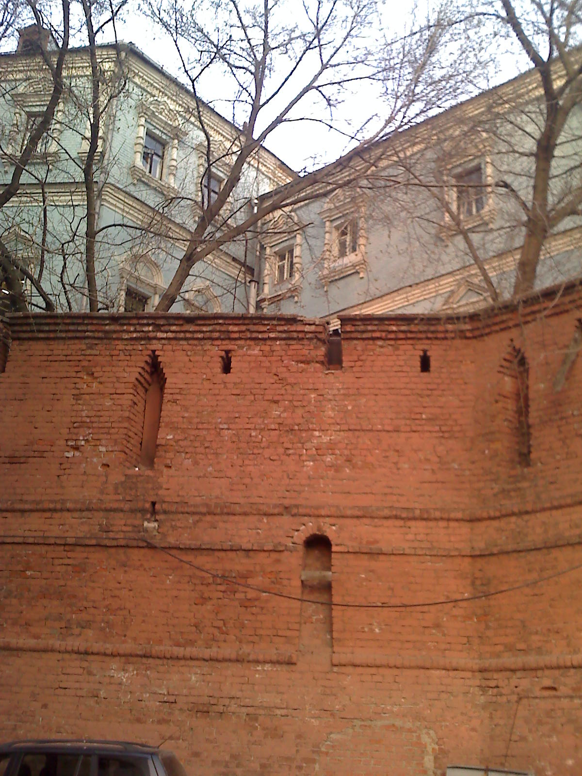Section of the historic Kitai Gorod wall and towers - Moscow