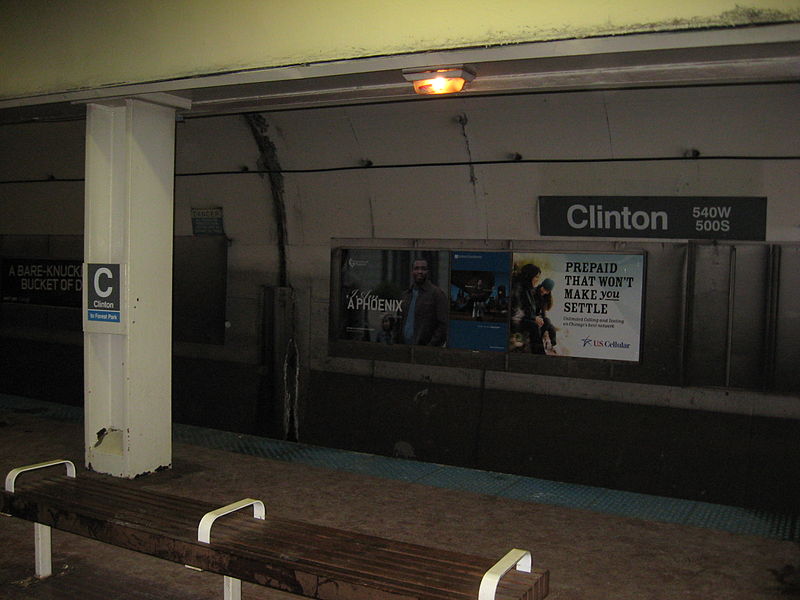 Clinton CTA Subway Station | Chicago Transit Authority (CTA), train ...