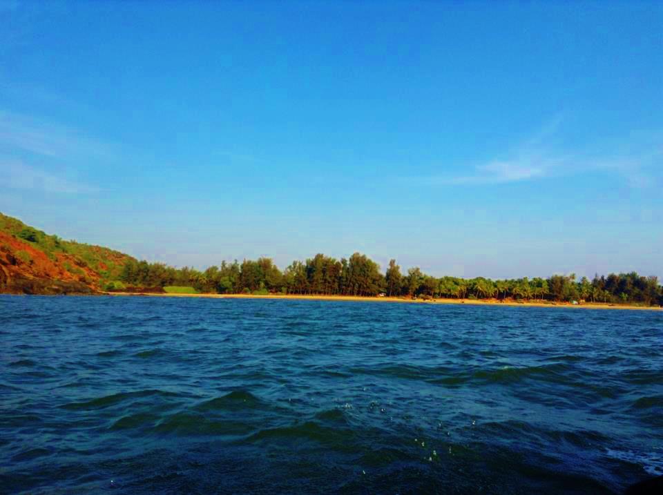 Nirvana cliff on Nirvana beach, Kagal, Karnataka, India