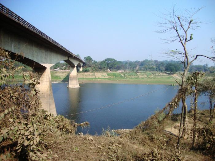 Barak River Roadway Bridge at Badarpur