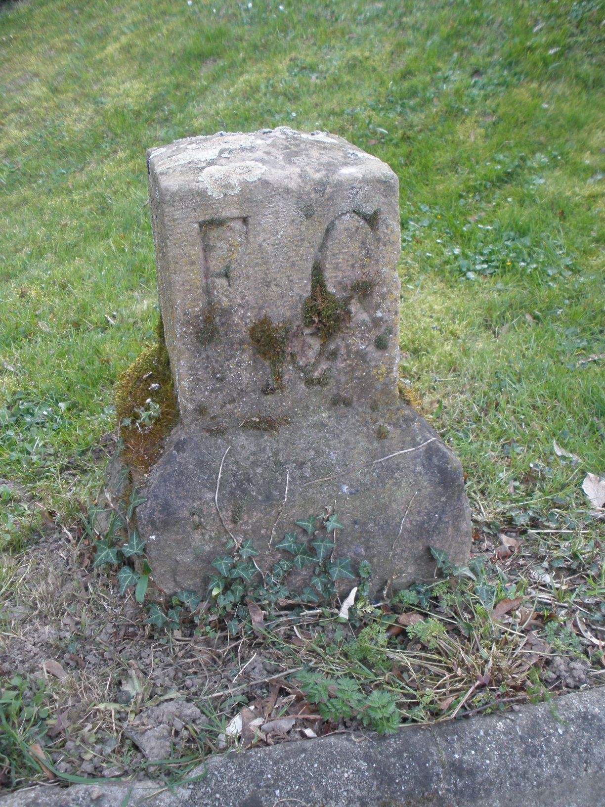 German fortress boundary stone from the "Kaiserreich"