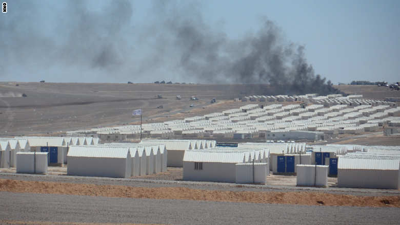 Azraq camp for Syrian refugees