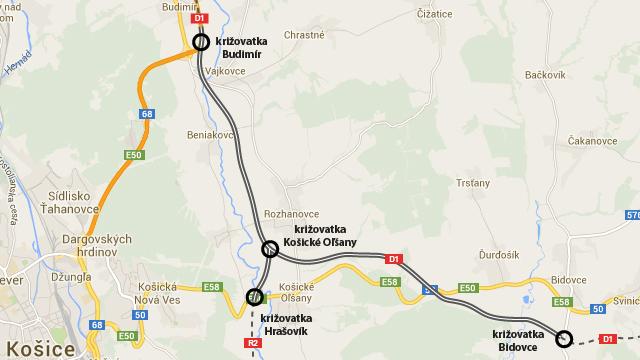 D1 = Budimír - Bidovce