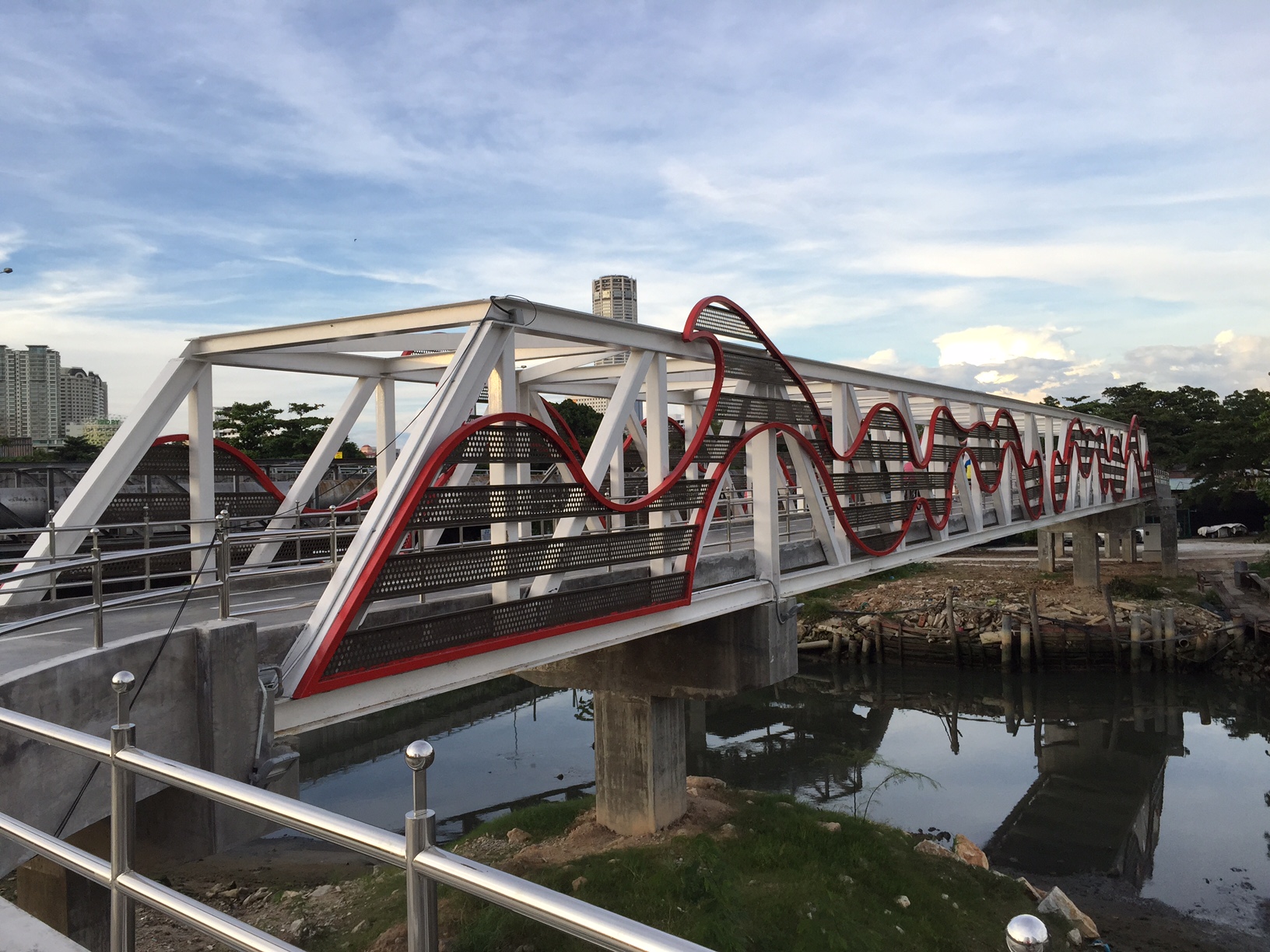 Bicycle Bridge Across Sungai Pinang River - George Town