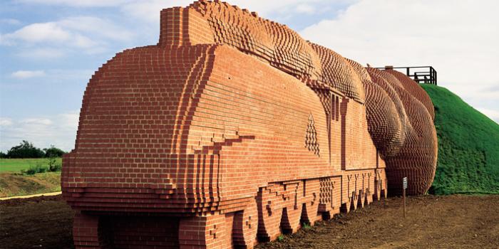 Brick Train Sculpture near Darlington - Darlington
