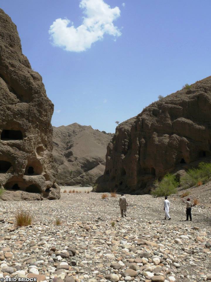Cave city of Gondrani, Lasbela district, Balochistan.