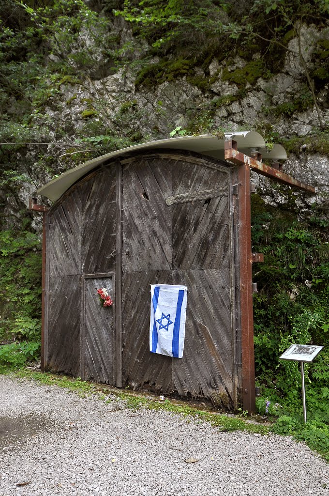 Door of gate of Ebensee (Mauthausen-Gusen) concentration camp