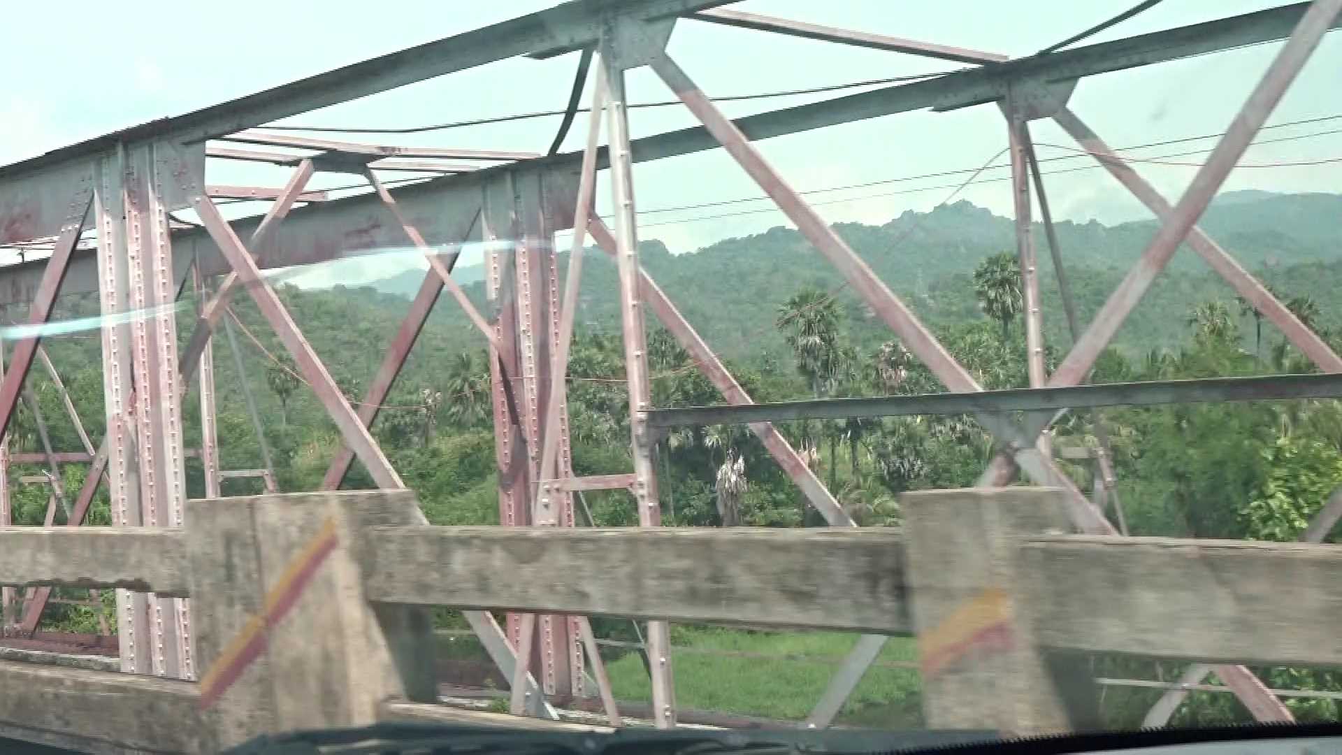 Metal Bridge acroos river Tamiraparani