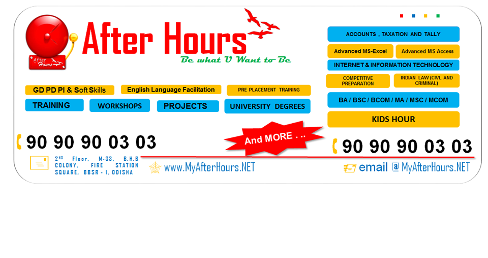 After Hours - Bhubaneswar | vocational training, secondary education ...