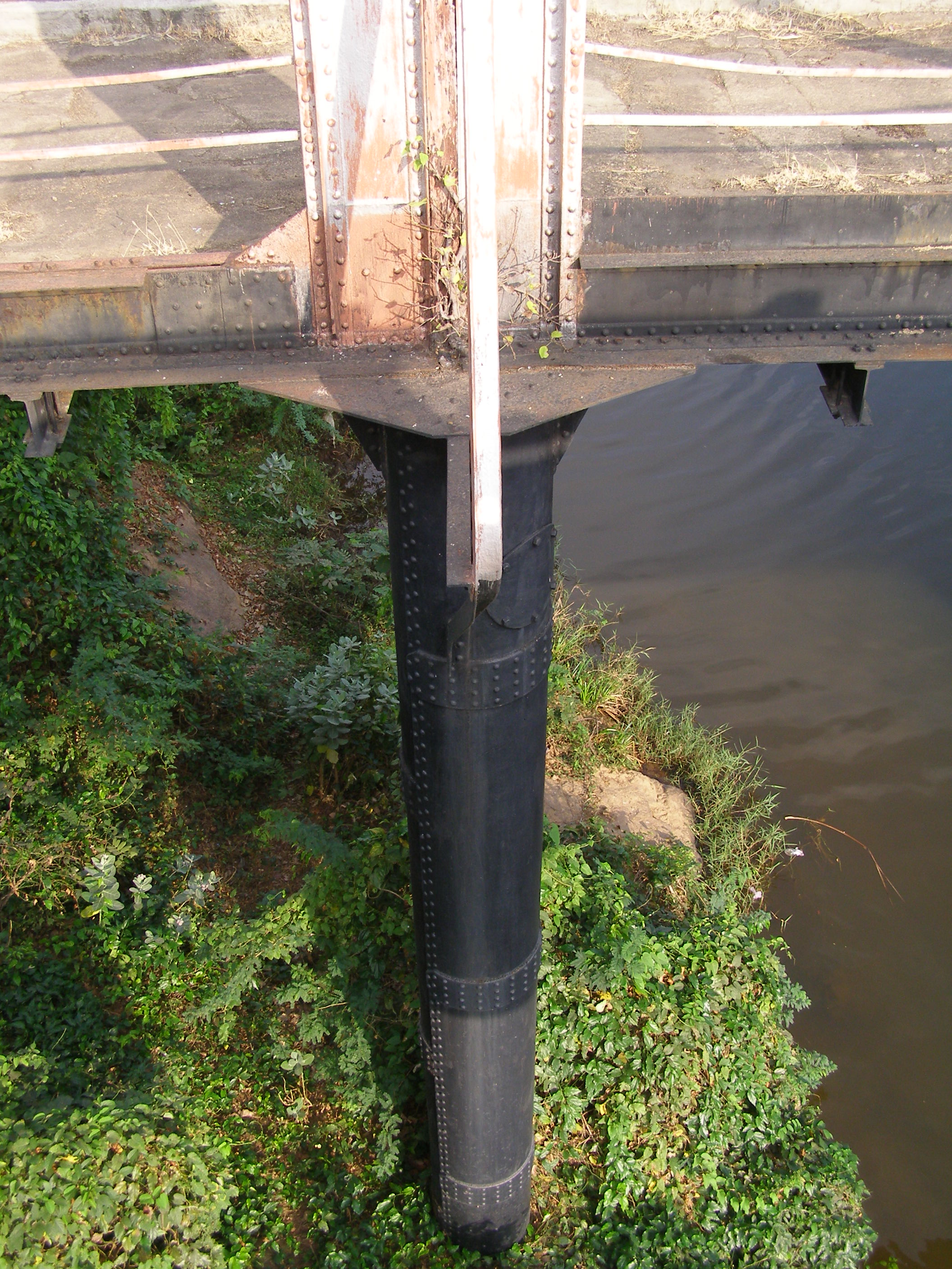 Metal Bridge acroos river Tamiraparani