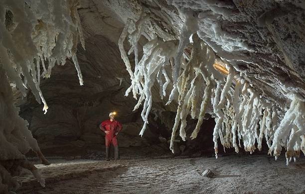 Namakdan Salt Cave - Iran , At 6850m it's the world's longest salt cave