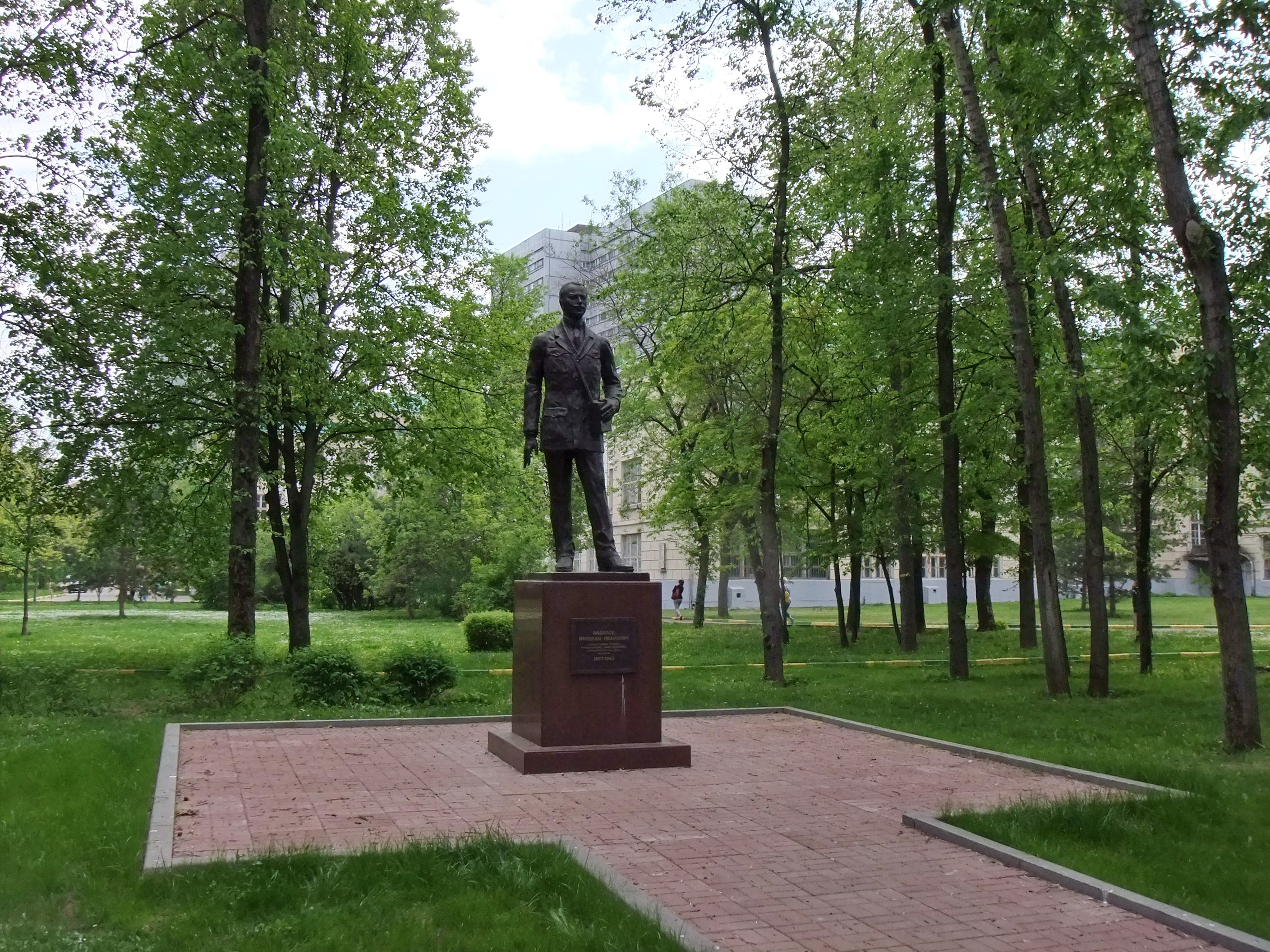 Monument to Russian and Soviet botanist and geneticist Nikolai Vavilov ...