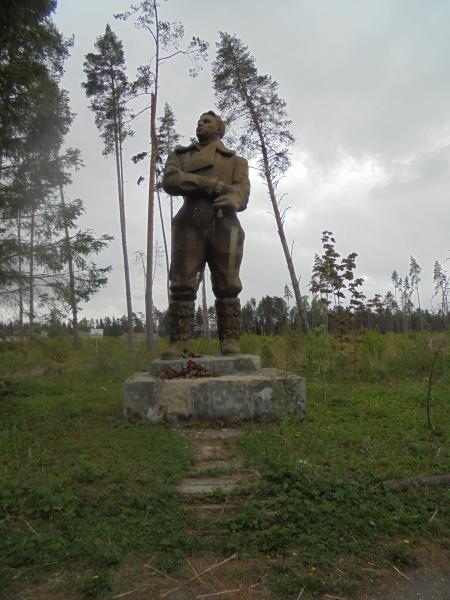 Monument to Soviet aircraft test pilot and a Hero of the Soviet Union ...