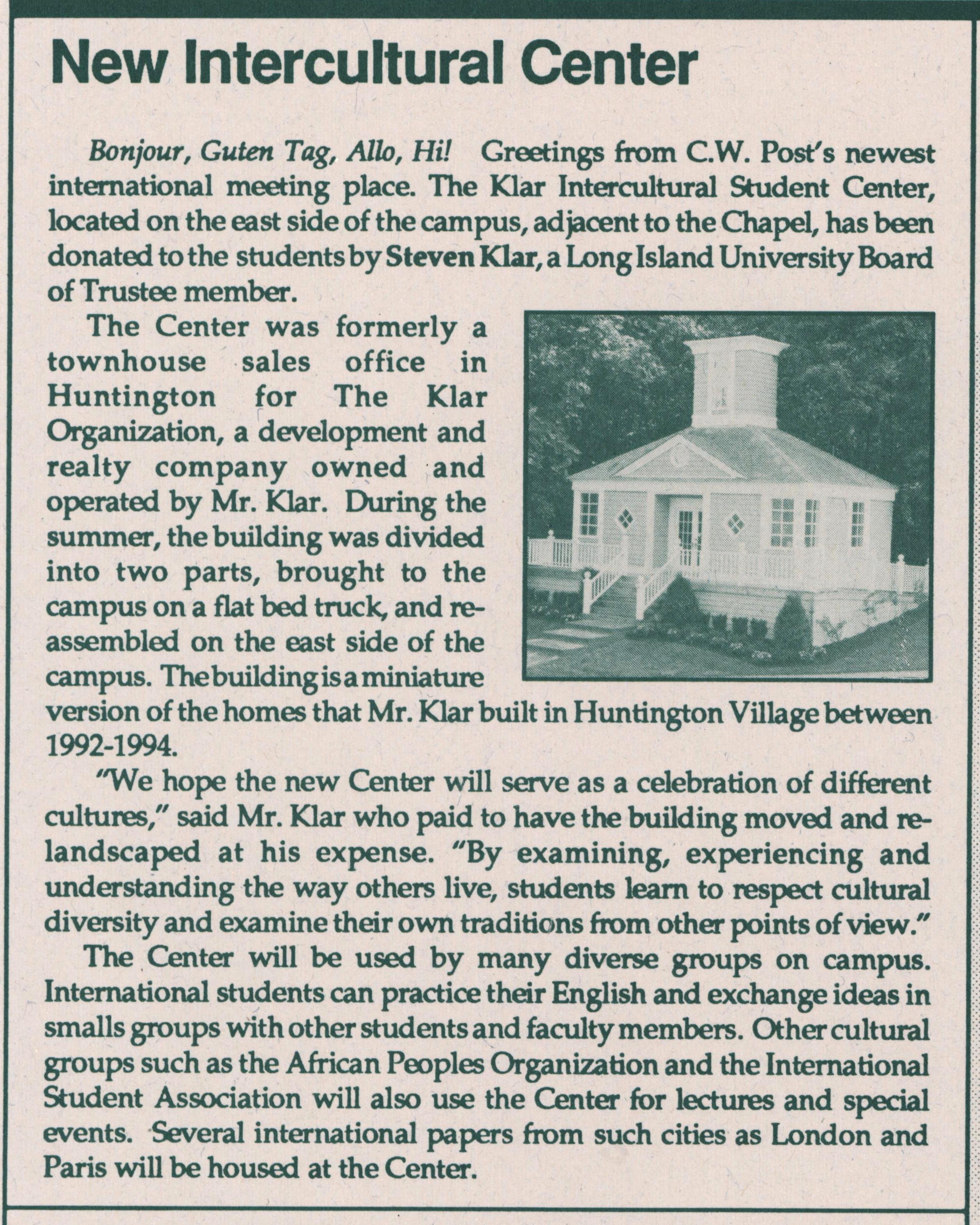 Klar Intercultural House - Brookville, New York