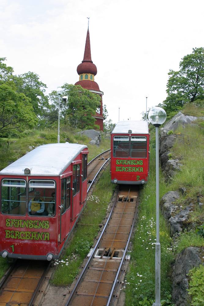 Skansens bergbana - Stockholm | funicular / cablecar station (rail ...