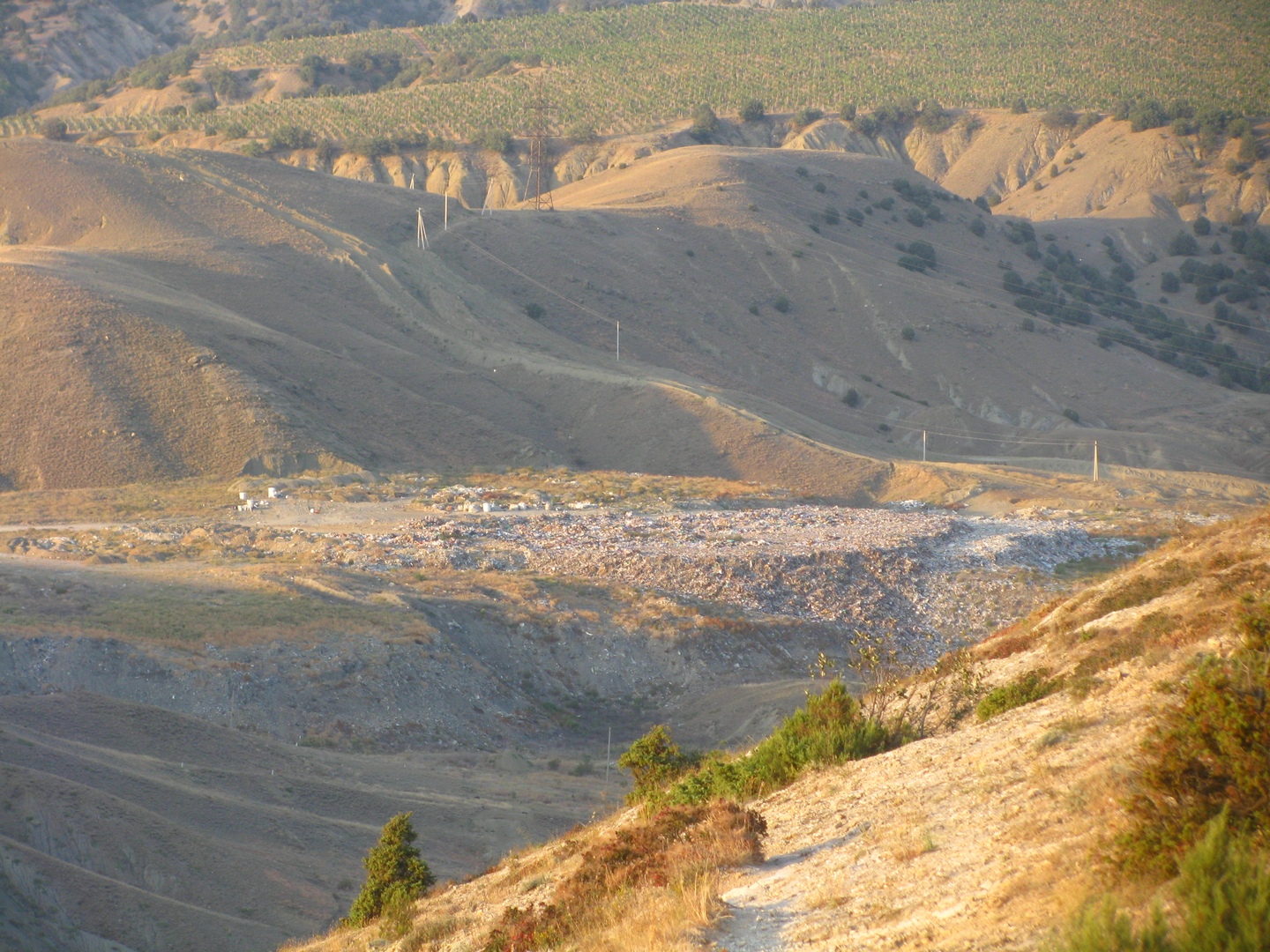 Garbage disposal area