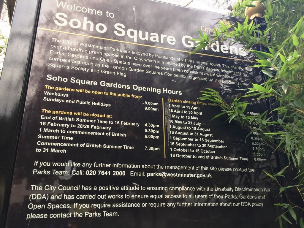Soho Square Garden - London