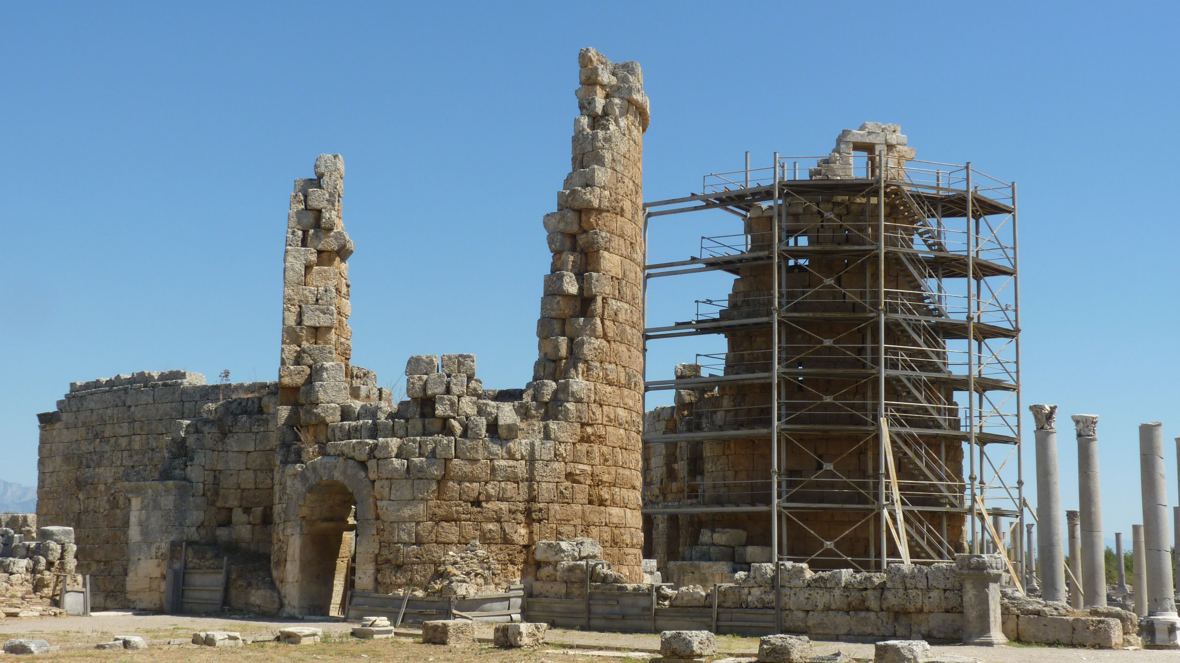 Hellenic Gate | tower, ruins, ancient, city gate