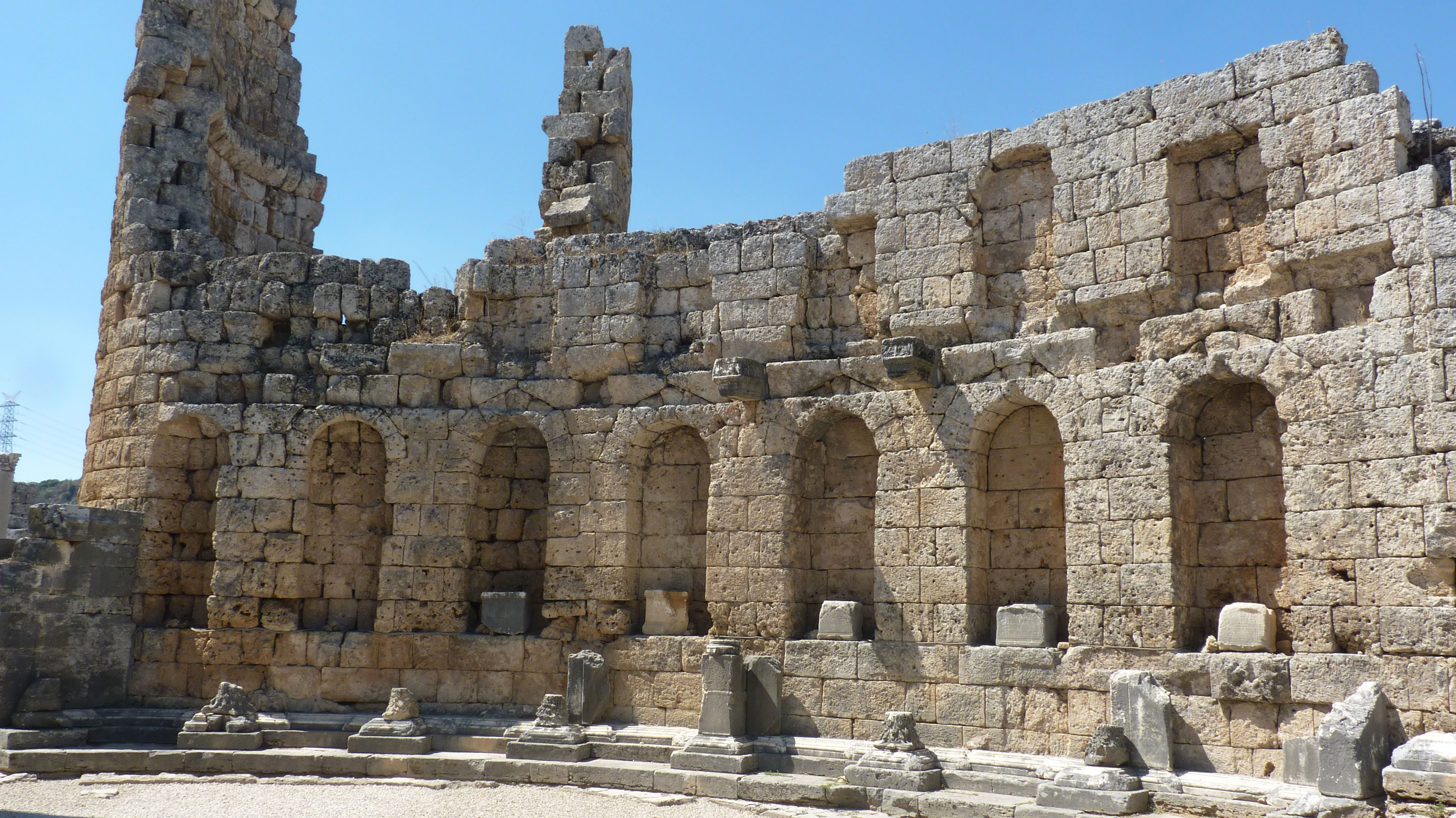 Hellenic Gate | tower, ruins, ancient, city gate