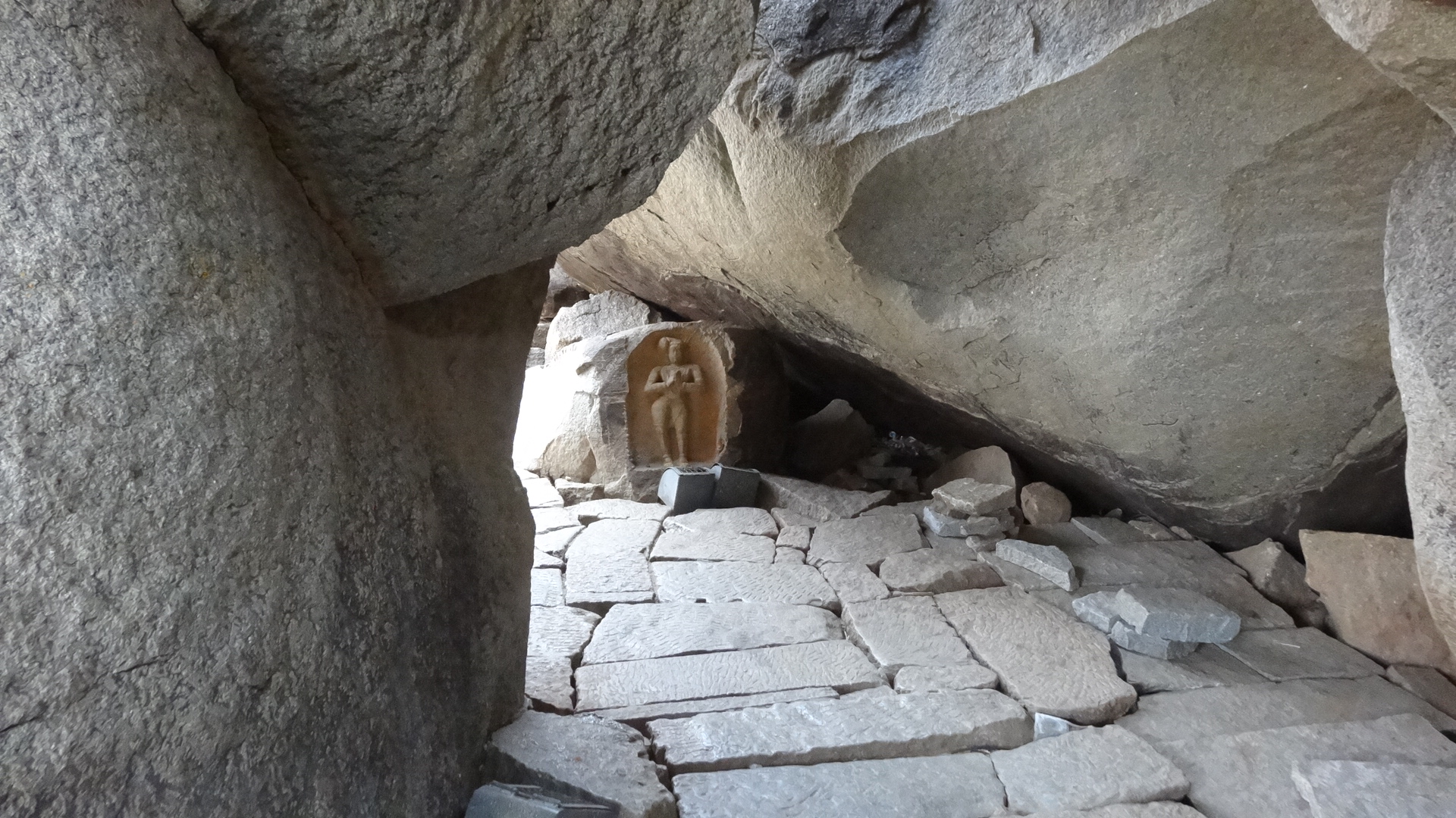 Cave formed of Big Rocky Boulders - Hampi