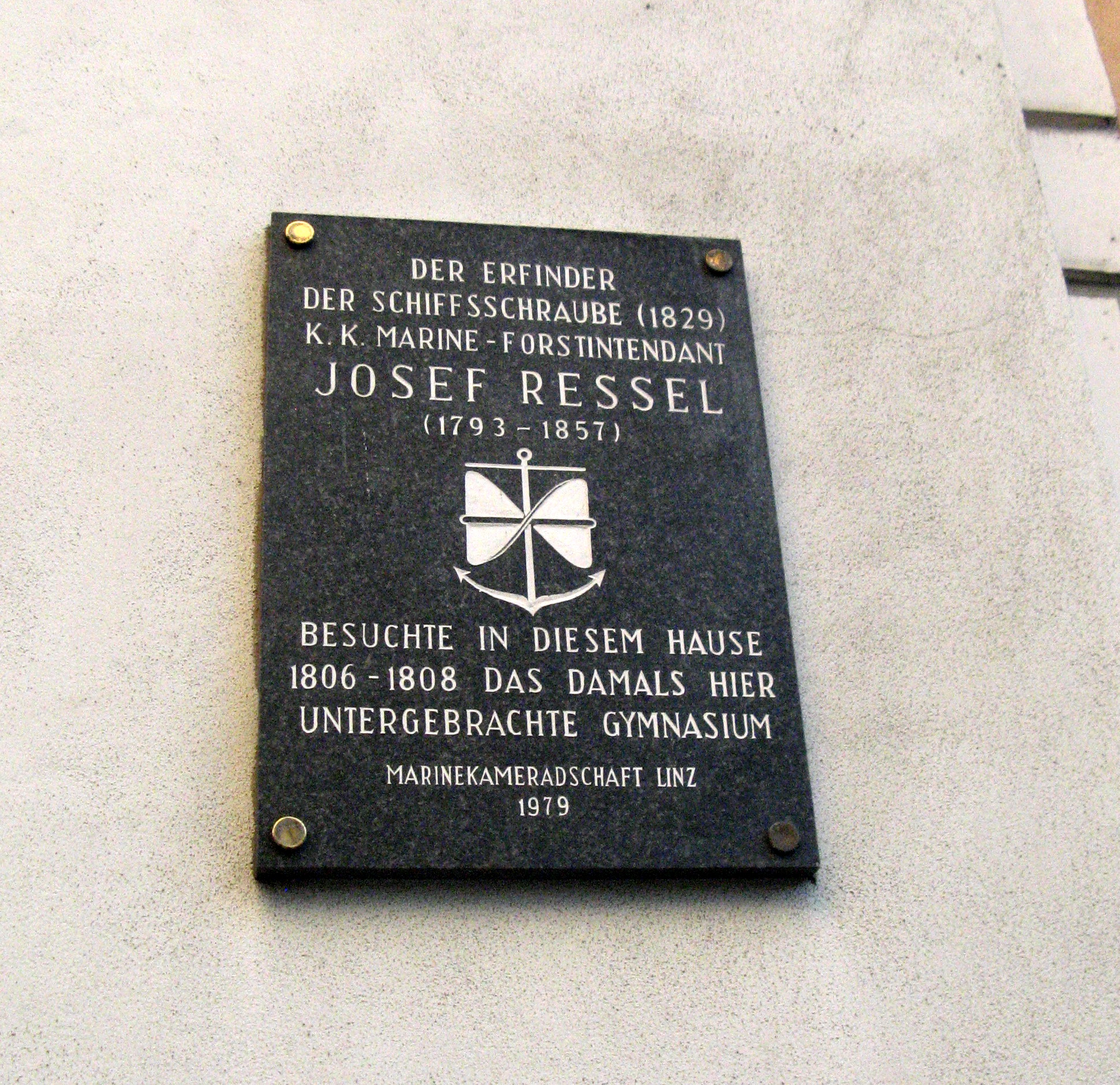 Josef Ressel Gedenktafel - Linz