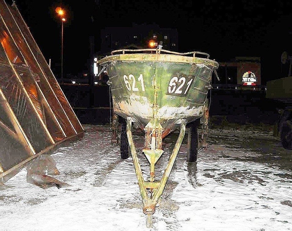 BMK-130 Bridge Erection Boat on display - Kamensk-Shakhtinsky