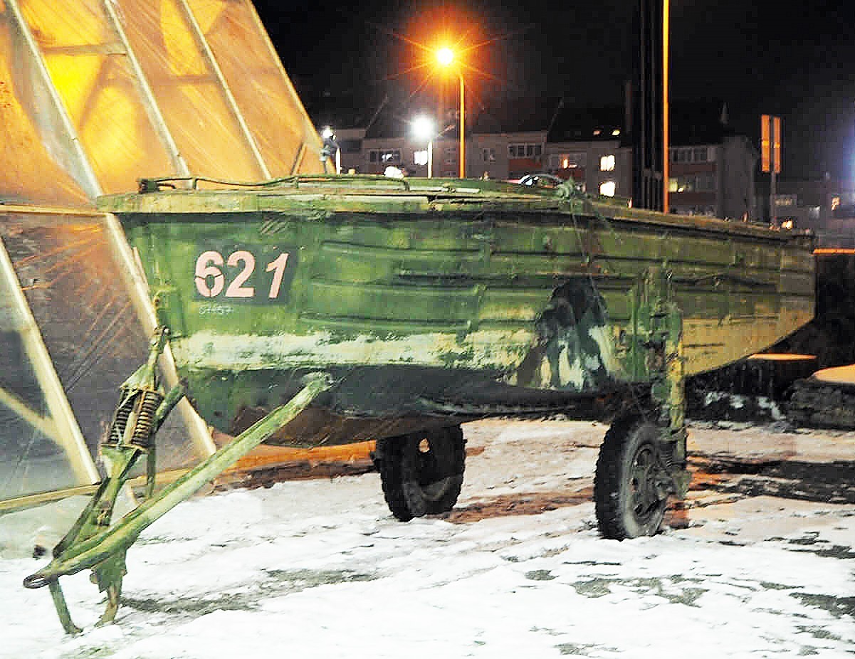 BMK-130 Bridge Erection Boat on display - Kamensk-Shakhtinsky