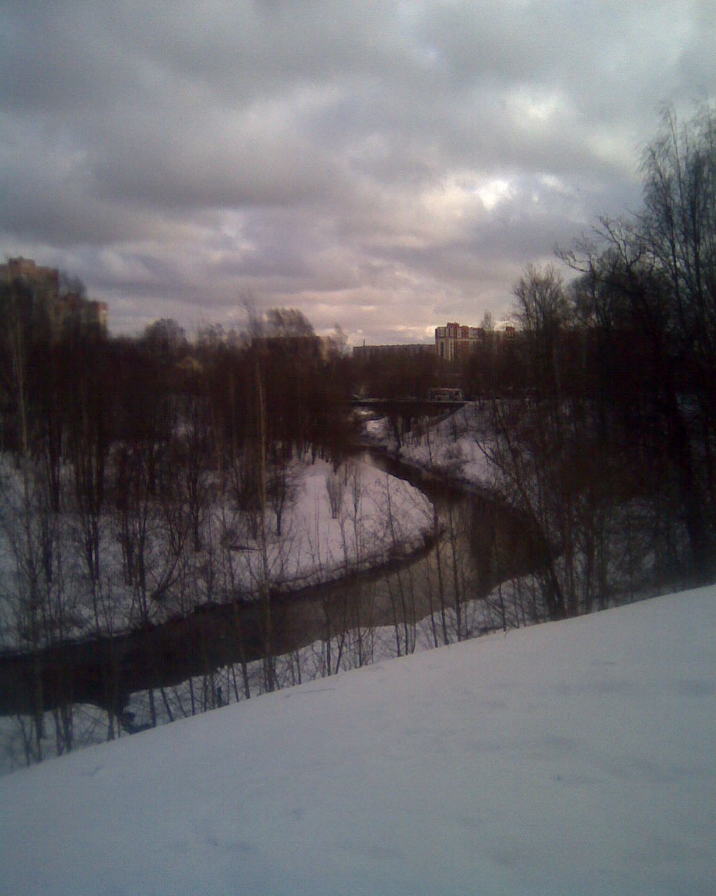 A bridge over Okhta river - Murino
