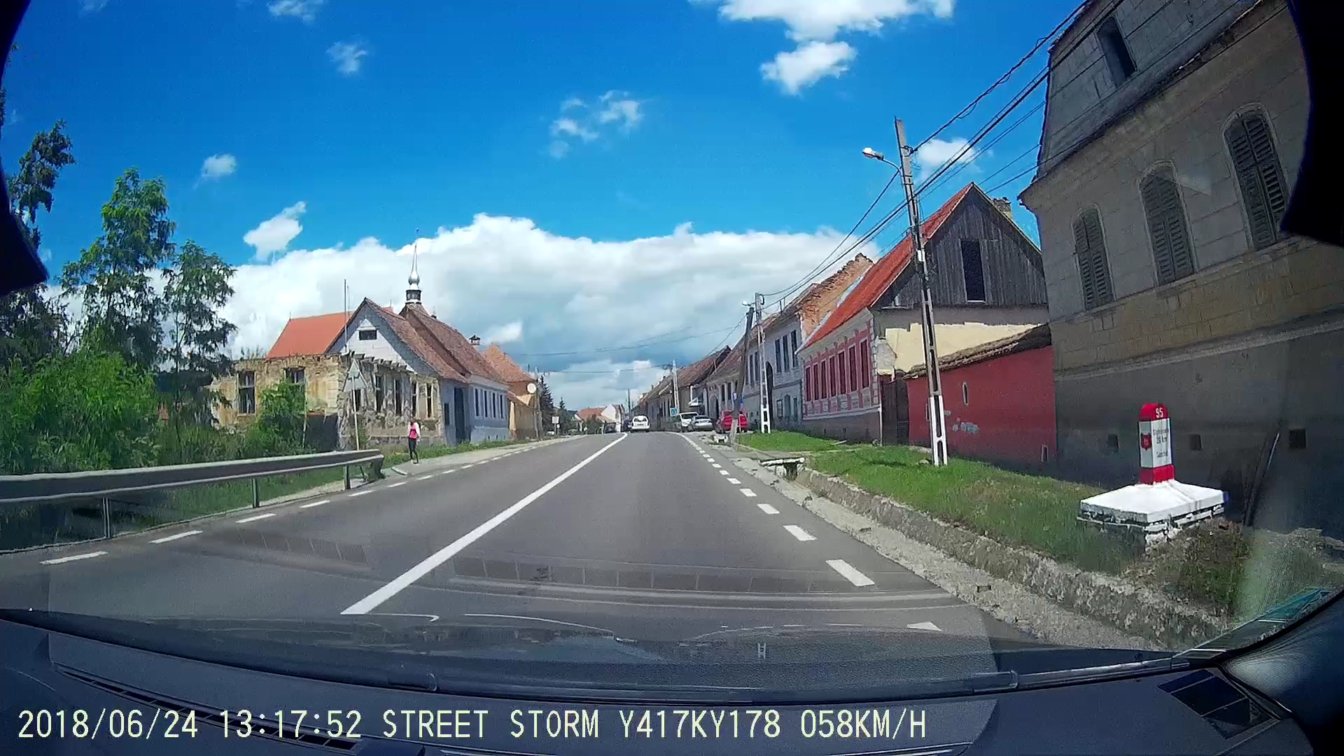 Kilometer pole 95 km - Saschiz