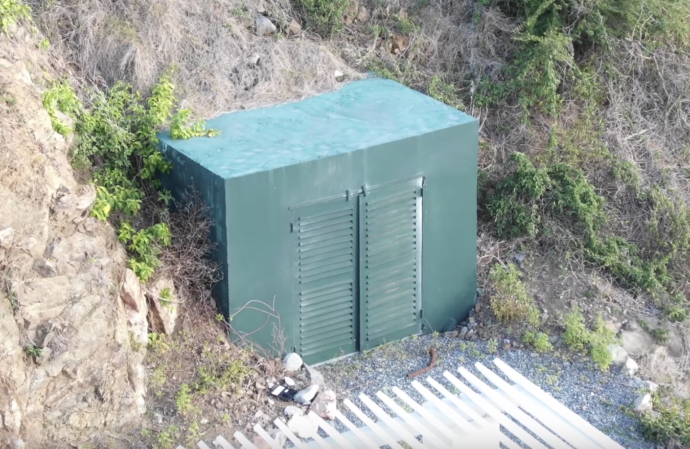 Electric access shed